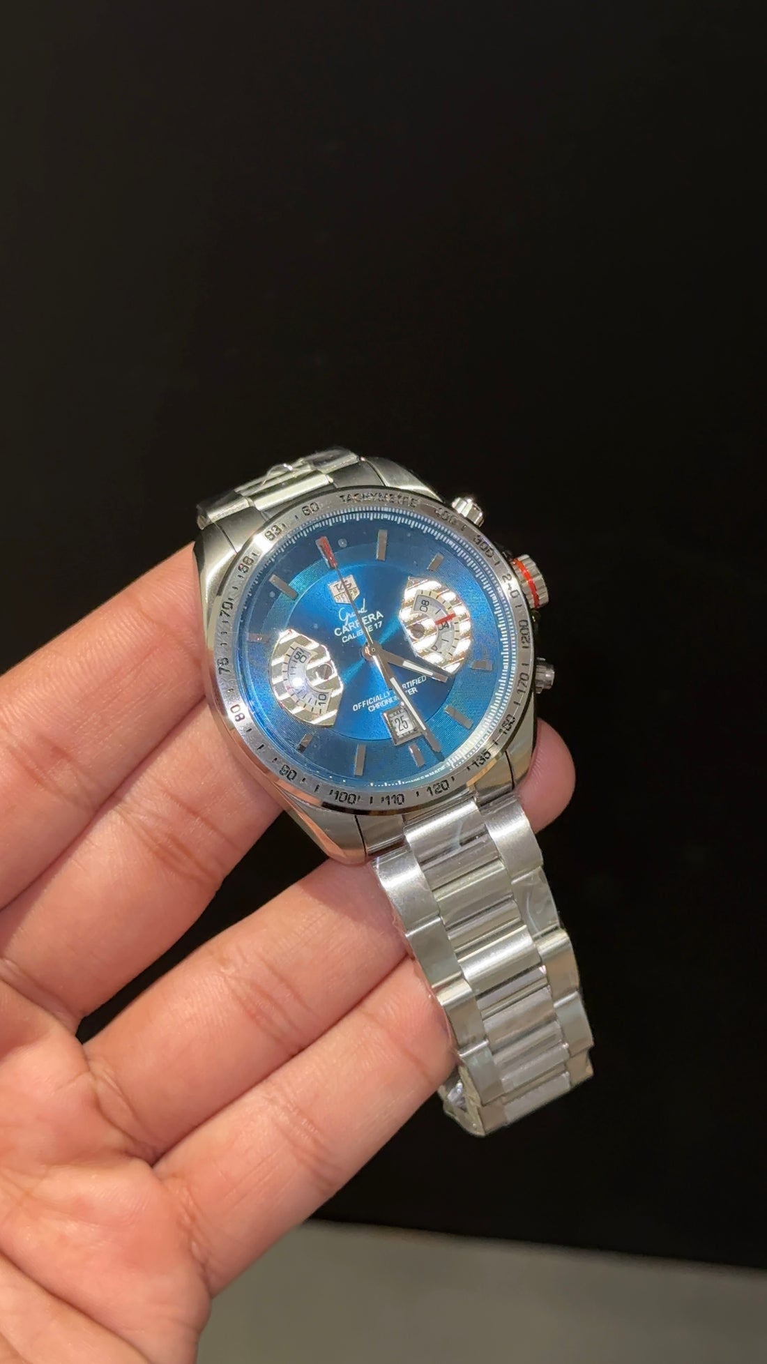 Tag Calibre 17 | Silver Chain | Blue Dial – twentyfour