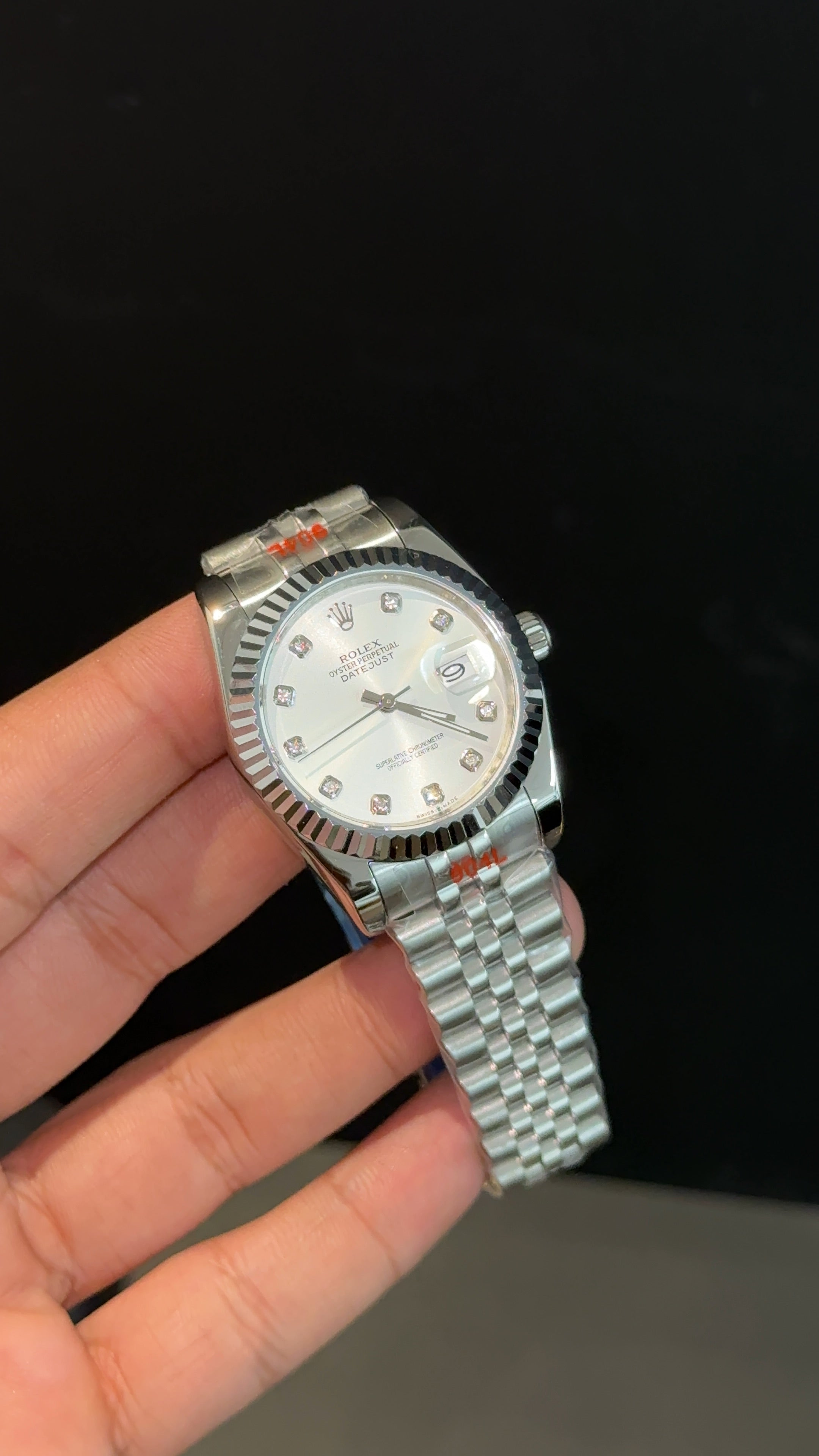 DateJust | 36mm | Silver Chain | White Diamond Dial – twentyfour